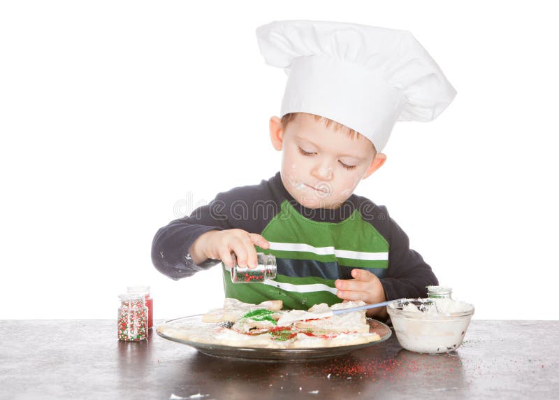 Little Chef stock image. Image of isolated, cookie, flour - 27976885