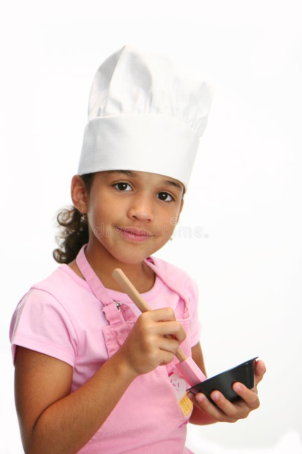 Little Chefs stock image. Image of isolated, girl, help - 4260693