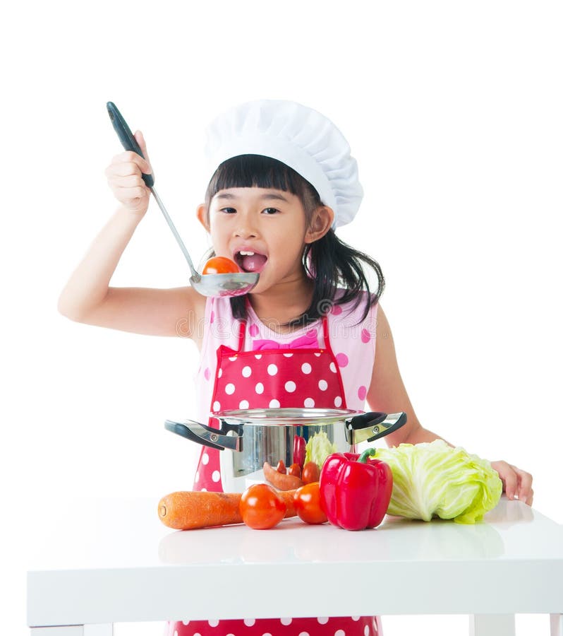 Little chef stock image. Image of lovely, chinese, eating - 47717489
