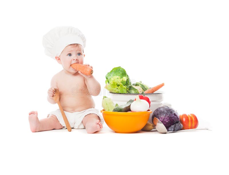 Little chef cooks stock image. Image of people, baby - 65096209