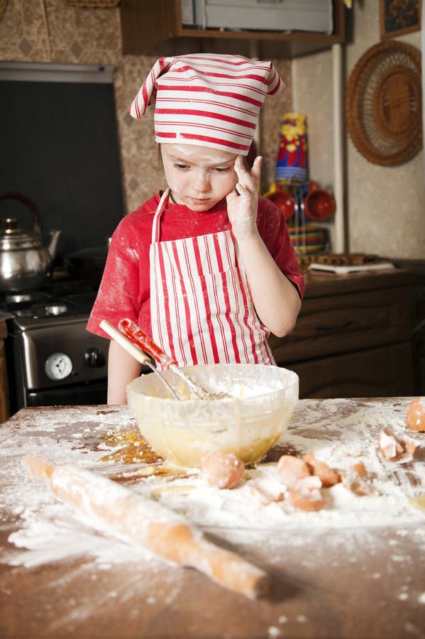 Little chef in the kitchen stock image. Image of beautiful - 24020747
