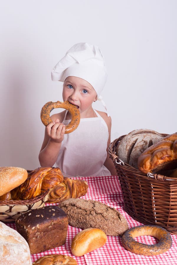 Little chef stock image. Image of caucasian, face, girl - 62107313