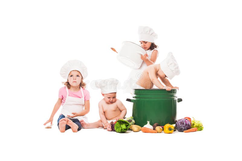 Little chefs cook stock image. Image of natural, infant - 113137433