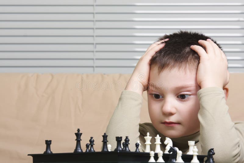 Little Chess Player Embracing Head Stock Photo - Image of chess, game ...