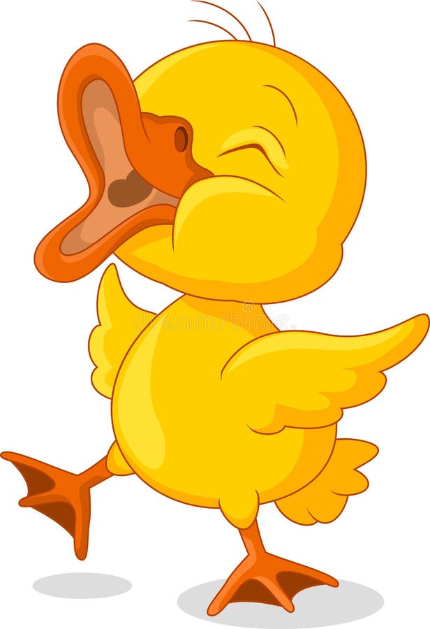 Two Little Chick Cartoon Singing Stock Illustration - Illustration of ...