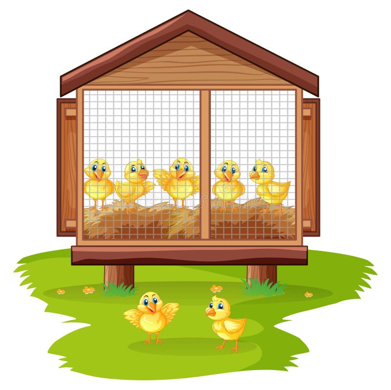 2d Cartoon Chicken House