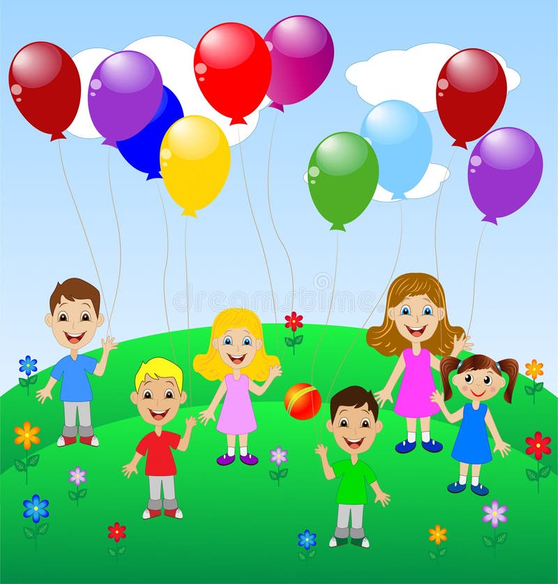 Little child with balloon stock vector. Illustration of classic - 37284960