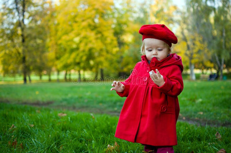 Little Child Discovering the World Stock Photo - Image of people, park ...