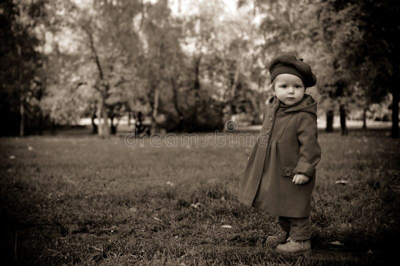 Little Child Discovering the World Stock Image - Image of outdoor ...