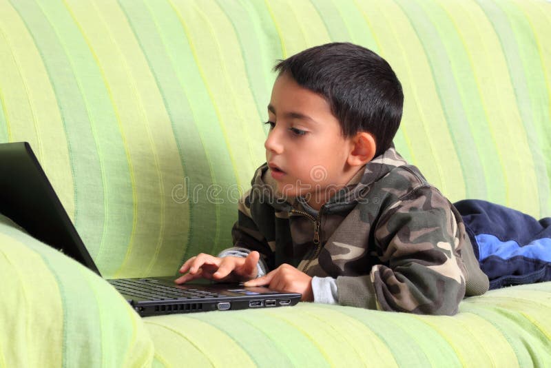 Child on Computer stock photo. Image of technology, child - 2324664