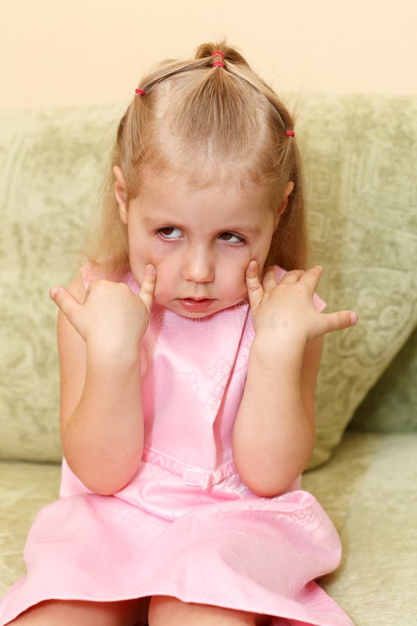 Little child making faces stock image. Image of naughtiness - 21916455