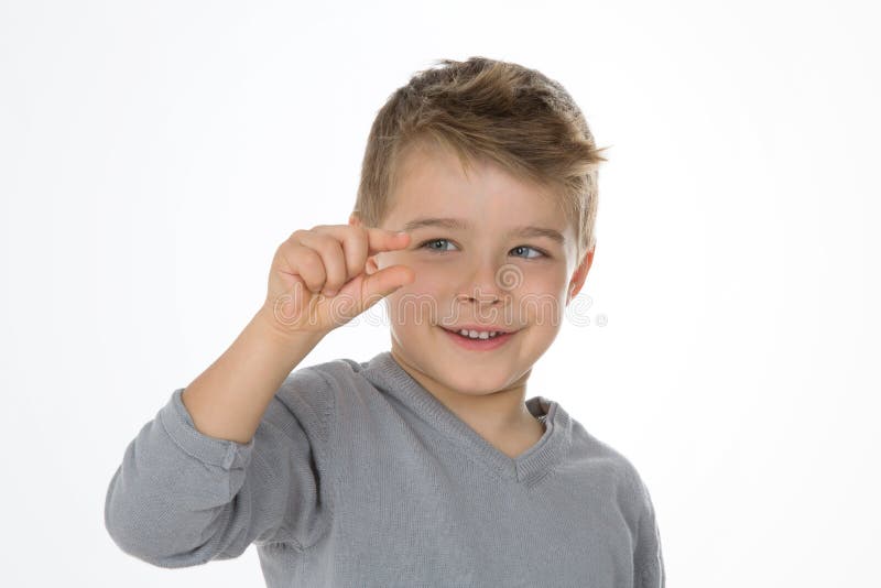 Little Child with Smart Expression Stock Image - Image of caucasian ...