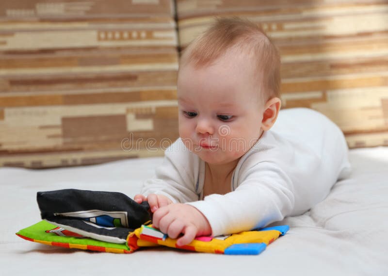 Little Child with Special Baby Book Stock Image - Image of baby ...