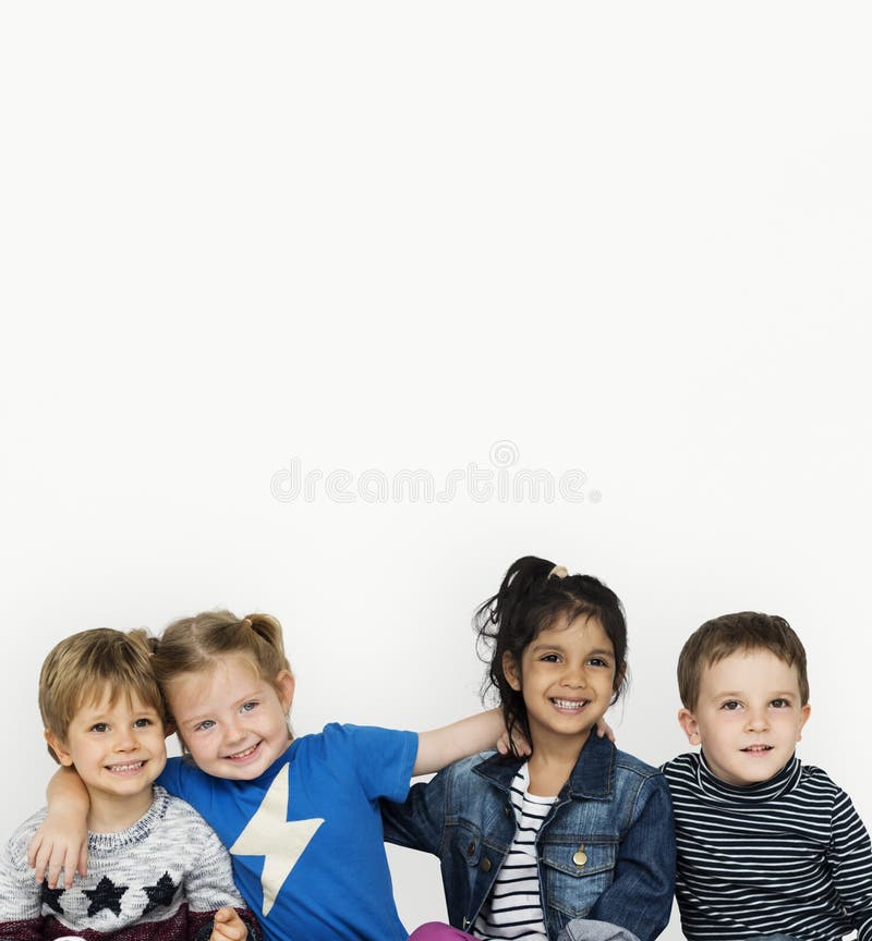 Little Children Having Fun Smiling Cheerful Stock Photo - Image of kids ...