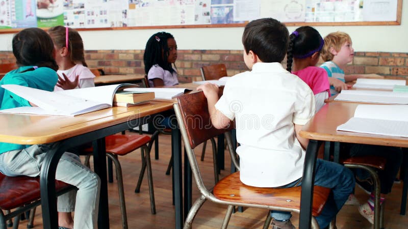 Little Children Talking in Classroom Stock Video - Video of presc ...