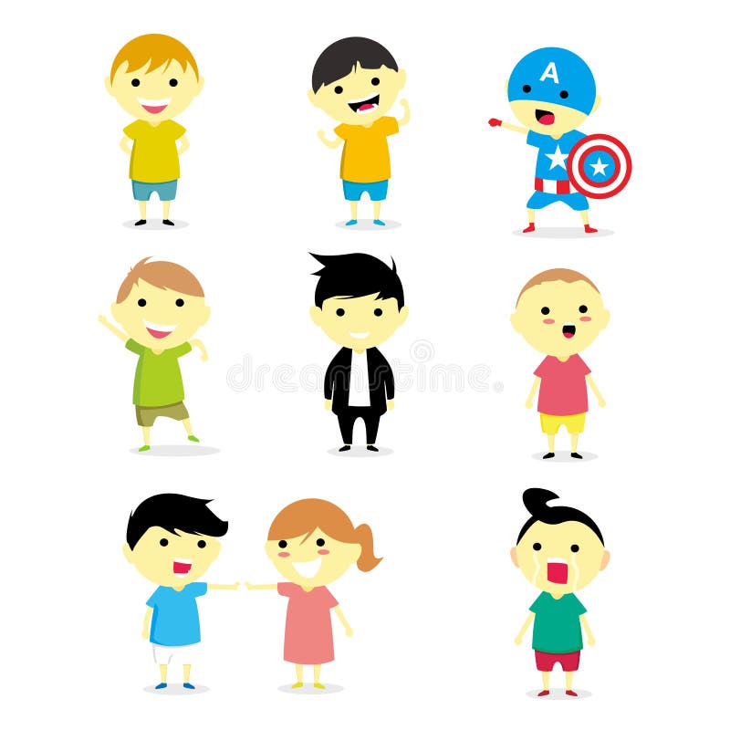 Little Children Vector Illustration Stock Vector - Illustration of ...
