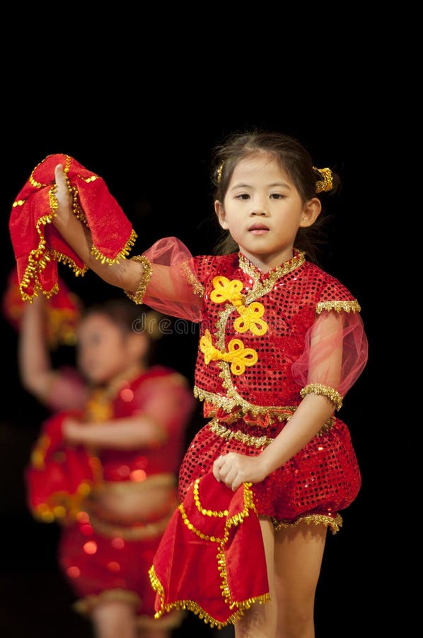 Little chinese dancer editorial stock image. Image of dance - 23114519