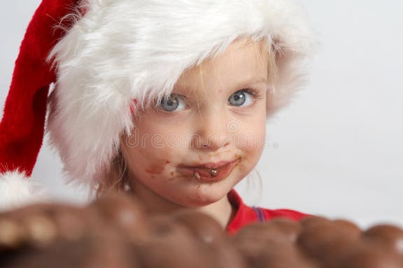 Little chocolate Santa stock photo. Image of candy, chocolate - 3536952