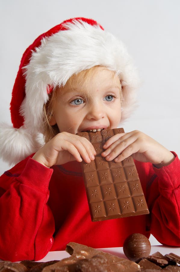 Little chocolate Santa stock photo. Image of claus, baby - 3550728