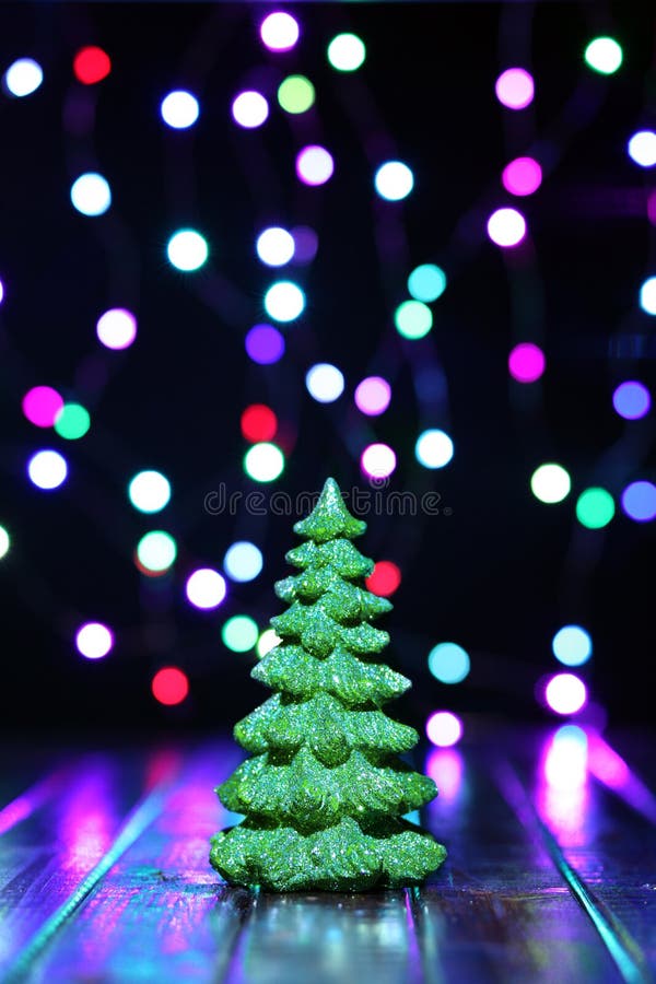 Little Christmas tree stock image. Image of xmas, blurred - 80503205