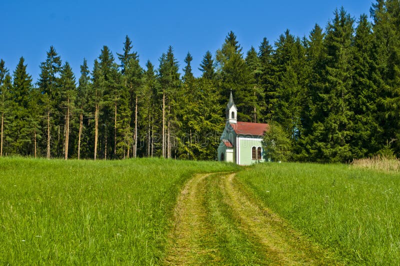 Little church stock photo. Image of landscape, rural - 22604022