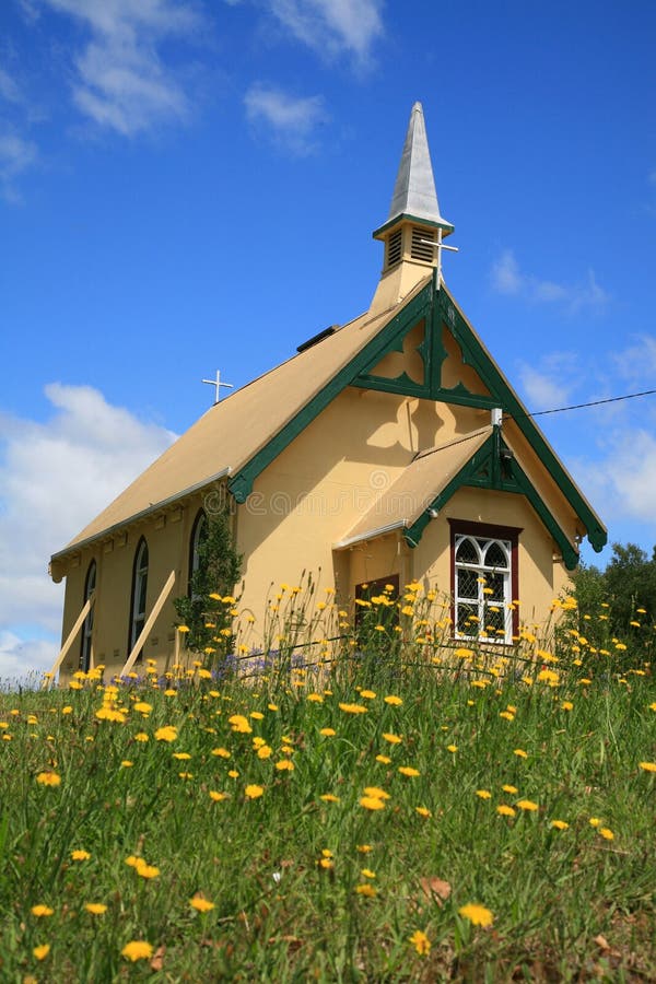 Little Church among Flowers Stock Image - Image of yellow, windows: 1923277