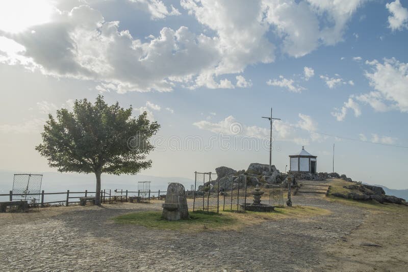 Little Church on Top of a Mountain Stock Photo - Image of scene, hill ...