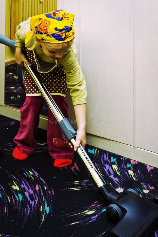 Little cleaning lady stock image. Image of chores, clean - 13230057