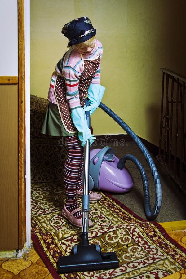 Little cleaning lady stock photo. Image of chore, child - 9365048