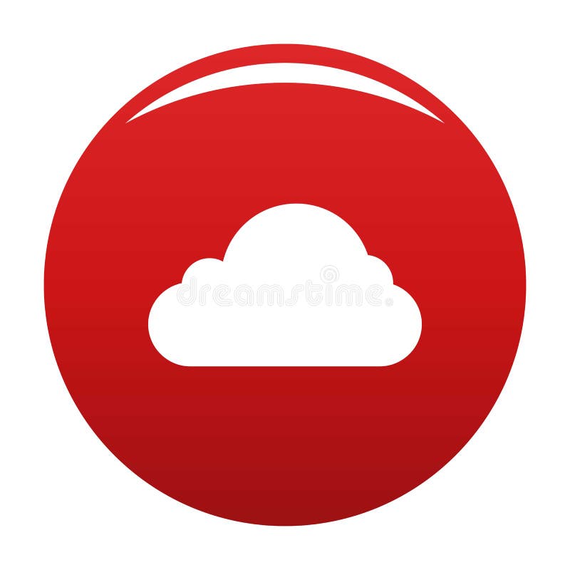 Little Cloud Icon Vector Red Stock Vector - Illustration of cool ...
