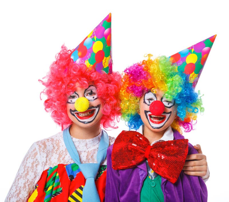 Happy clowns stock image. Image of isolated, amusing - 18348043
