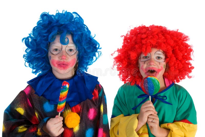 Little clowns stock image. Image of eating, hair, food - 8476231