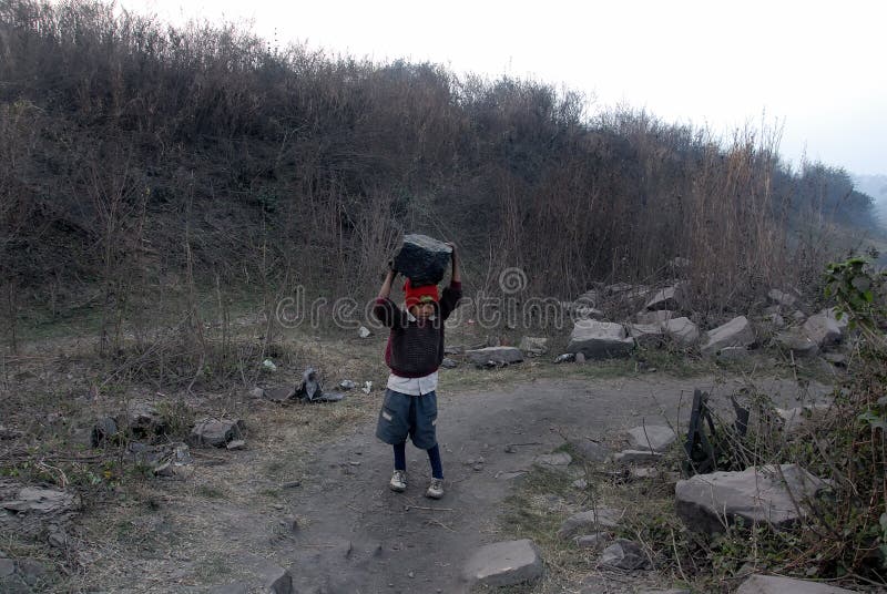 Little Coal Piker editorial stock image. Image of poverty - 29040364