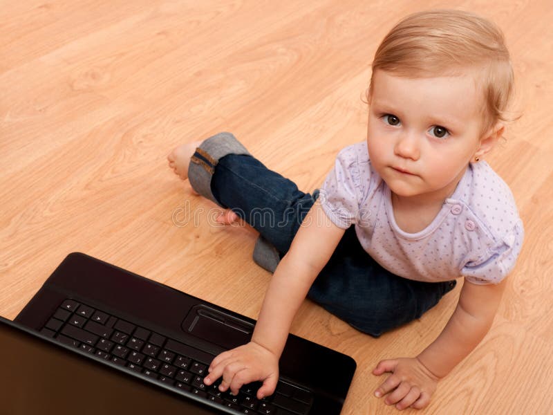 Little computer user stock image. Image of learning, discovering - 19084381