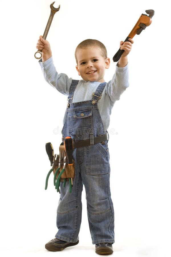 Little construction boy stock photo. Image of male, imagination - 11816472