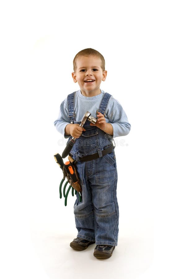 Little construction boy stock photo. Image of male, jacket - 11816490
