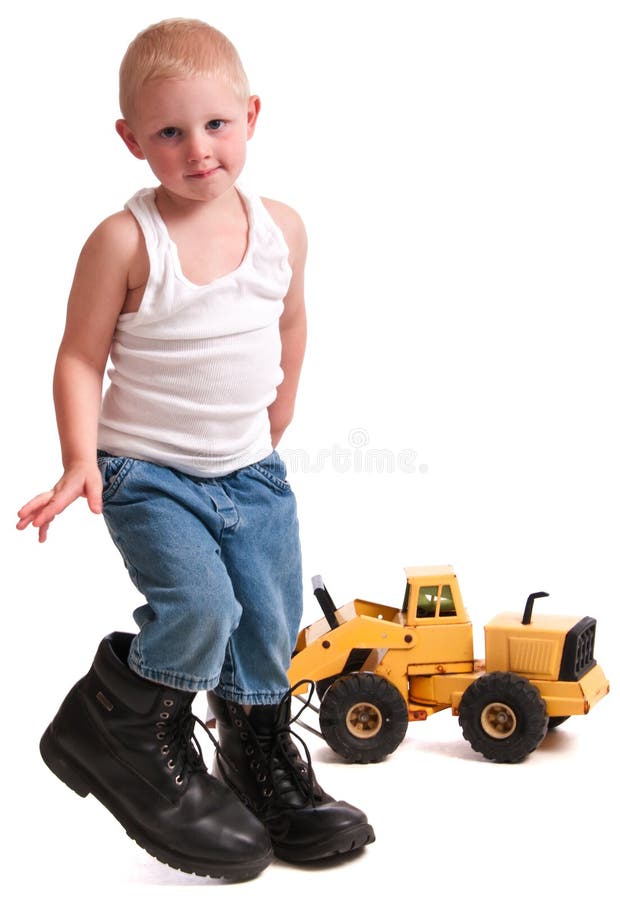 Little Construction Worker stock image. Image of looking - 25969607