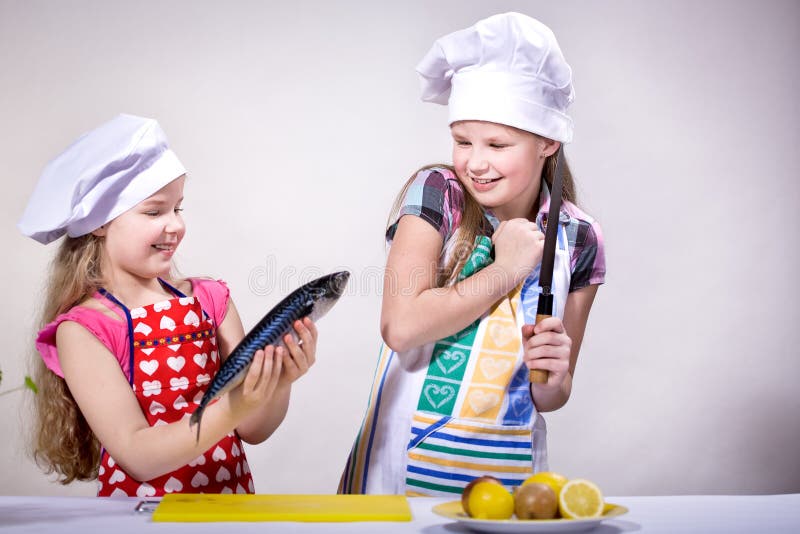 Little cook stock photo. Image of food, female, preparing - 18766120