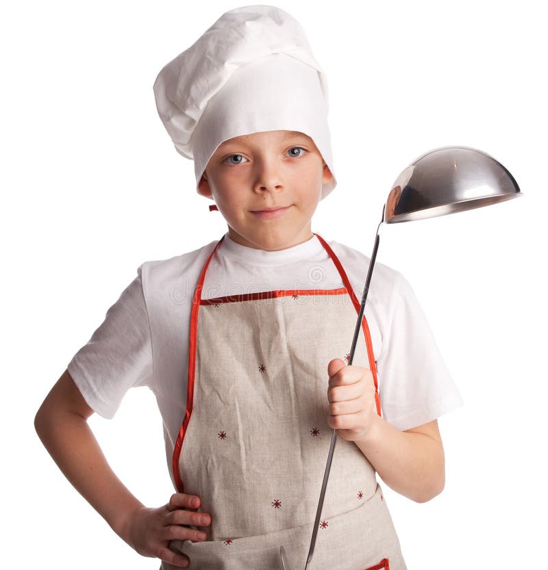 Little cook stock image. Image of chef, utensils, cute - 19117707