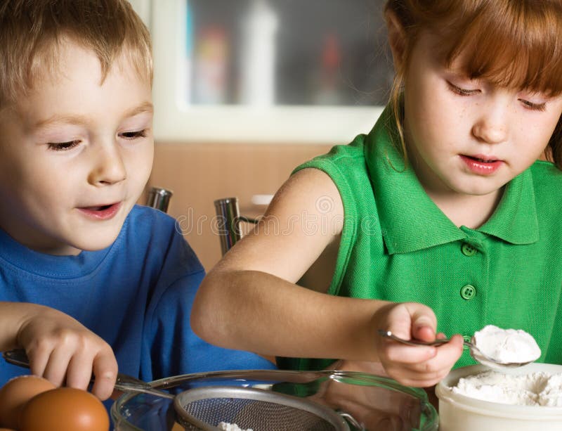 Little cooks stock image. Image of cooking, child, indoors - 11124801