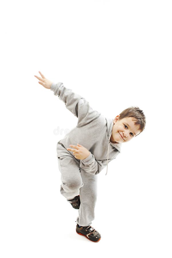 Little Cool Hip-hop Boy in Dance Stock Image - Image of caucasian ...