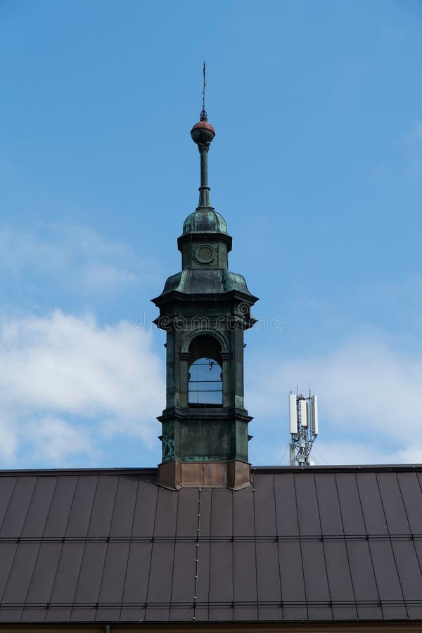 Little Copper Tower on the Roof of House Stock Image - Image of copper ...