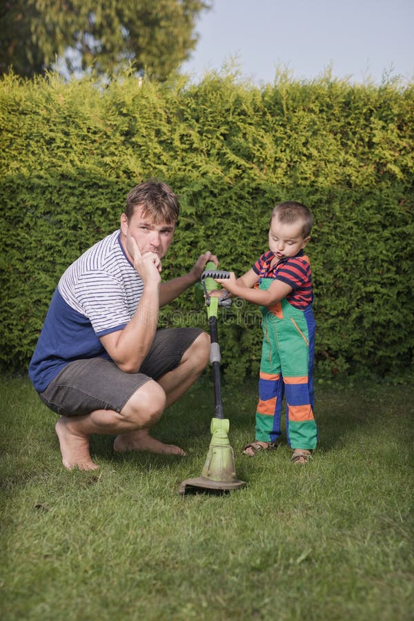 Father Posing with His Baby Boy on Chest for Portrait Stock Photo ...