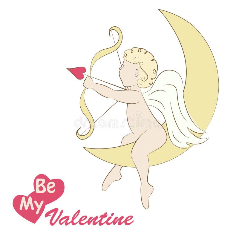 Little cupid stock vector. Illustration of icon, cartoon - 28656052