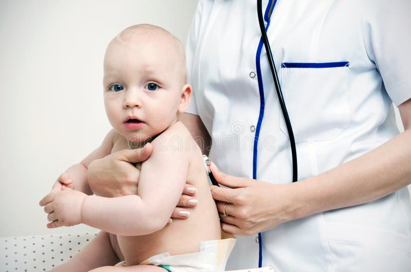 Pediatrician Doctor and Patient - Small Child Stock Image - Image of ...