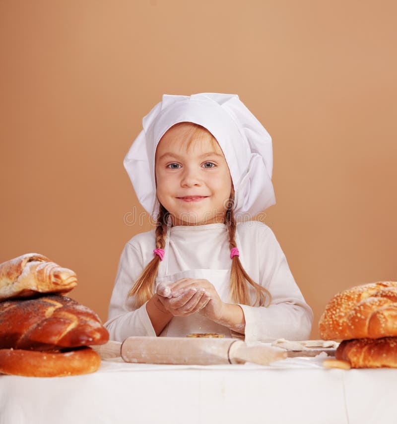 Little cute baker stock image. Image of childhood, bakers - 16750819