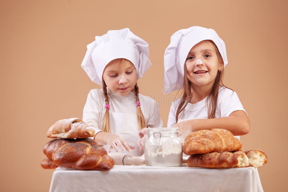 Little cute bakers stock image. Image of bakers, helpers - 19989949