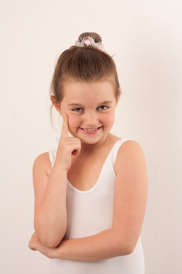 Little Cute Ballet Girl Doing Splits Stock Photo - Image of event ...
