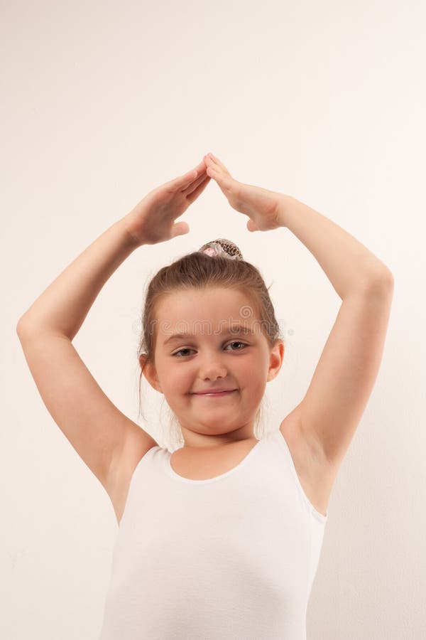 Little Cute Ballet Girl Doing Splits Stock Photo - Image of event ...