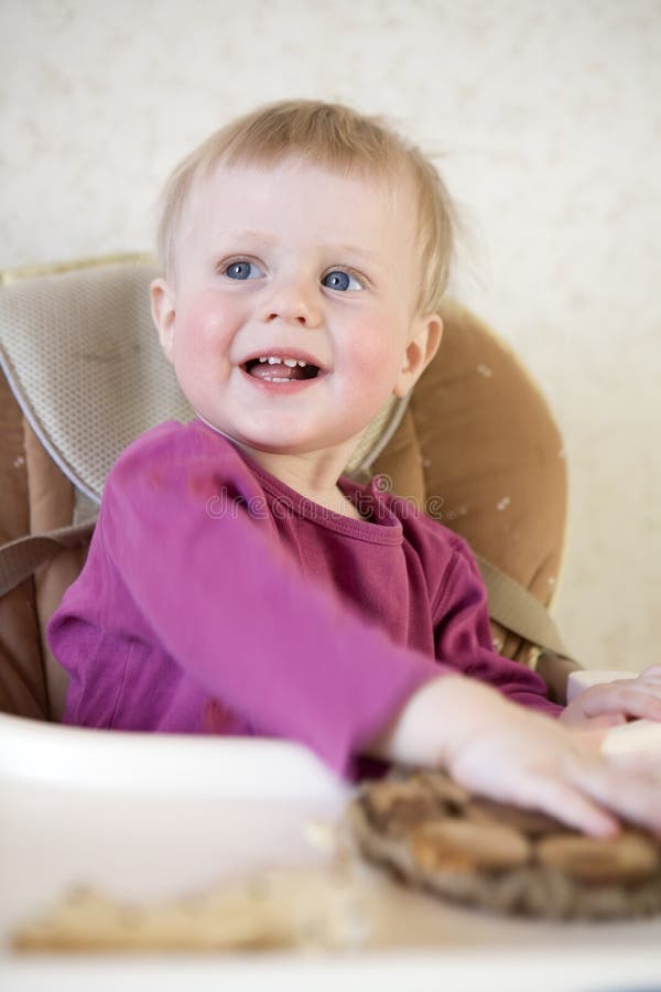 Little Cute Blond Boy One Years Old Stock Photo - Image of blond ...